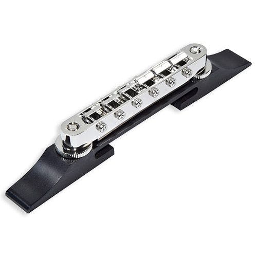 Gotoh Tune-O-Matic Guitar Bridge for Archtop Guitar with Ebony Base