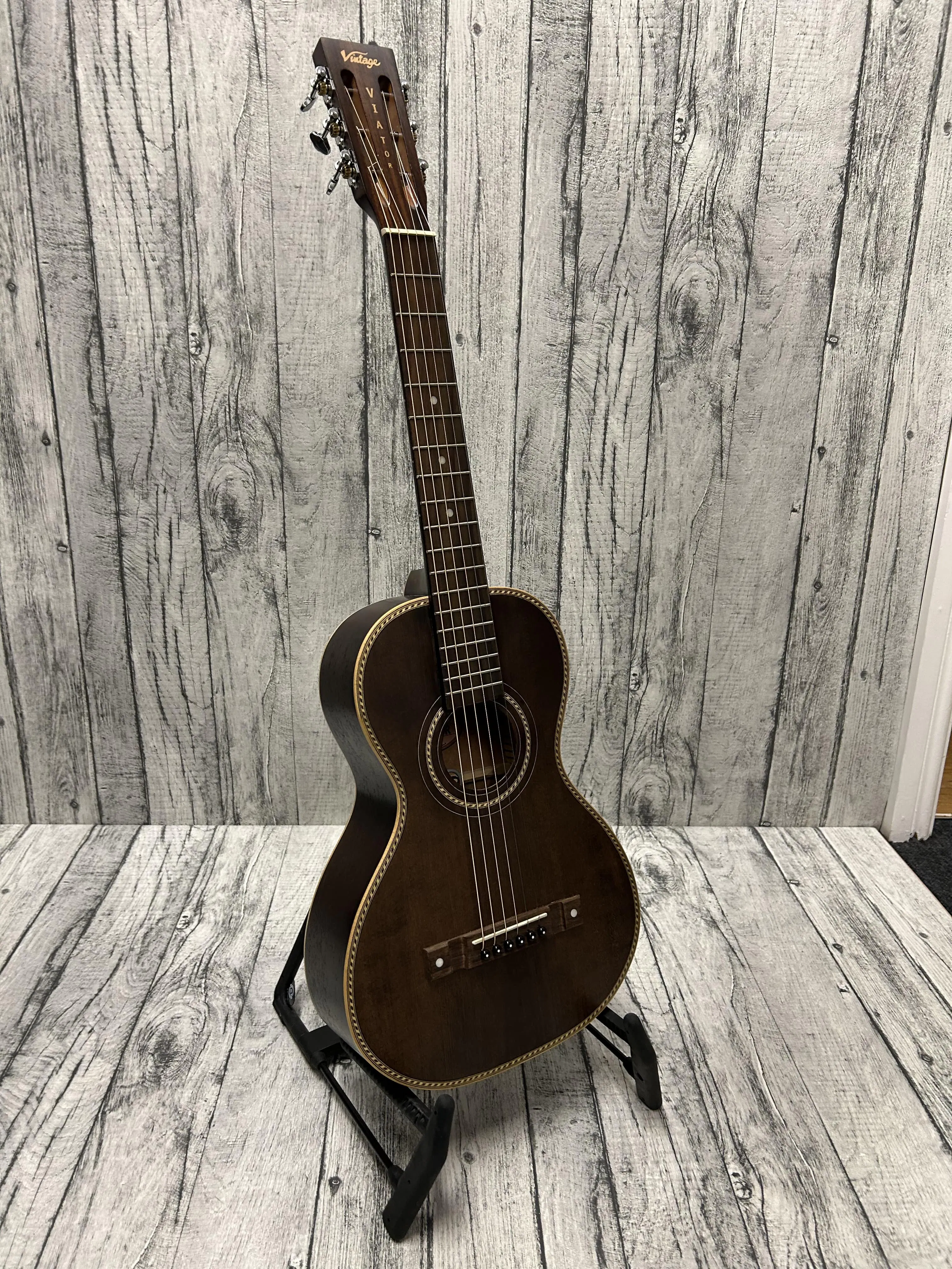 Vintage Viator Paul Brett Electro-Acoustic Travel Guitar