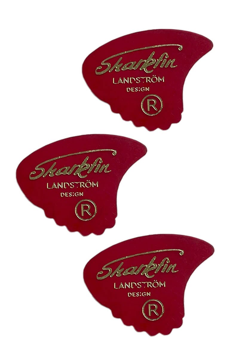 Sharkfin Plectrum Red GP10S Soft Gauge Landstrom Design Set of Three