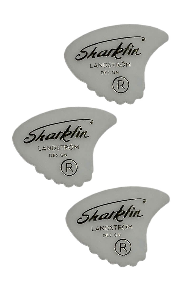 Sharkfin GP10M Plectrum White Medium Landstrom Design Set of Three