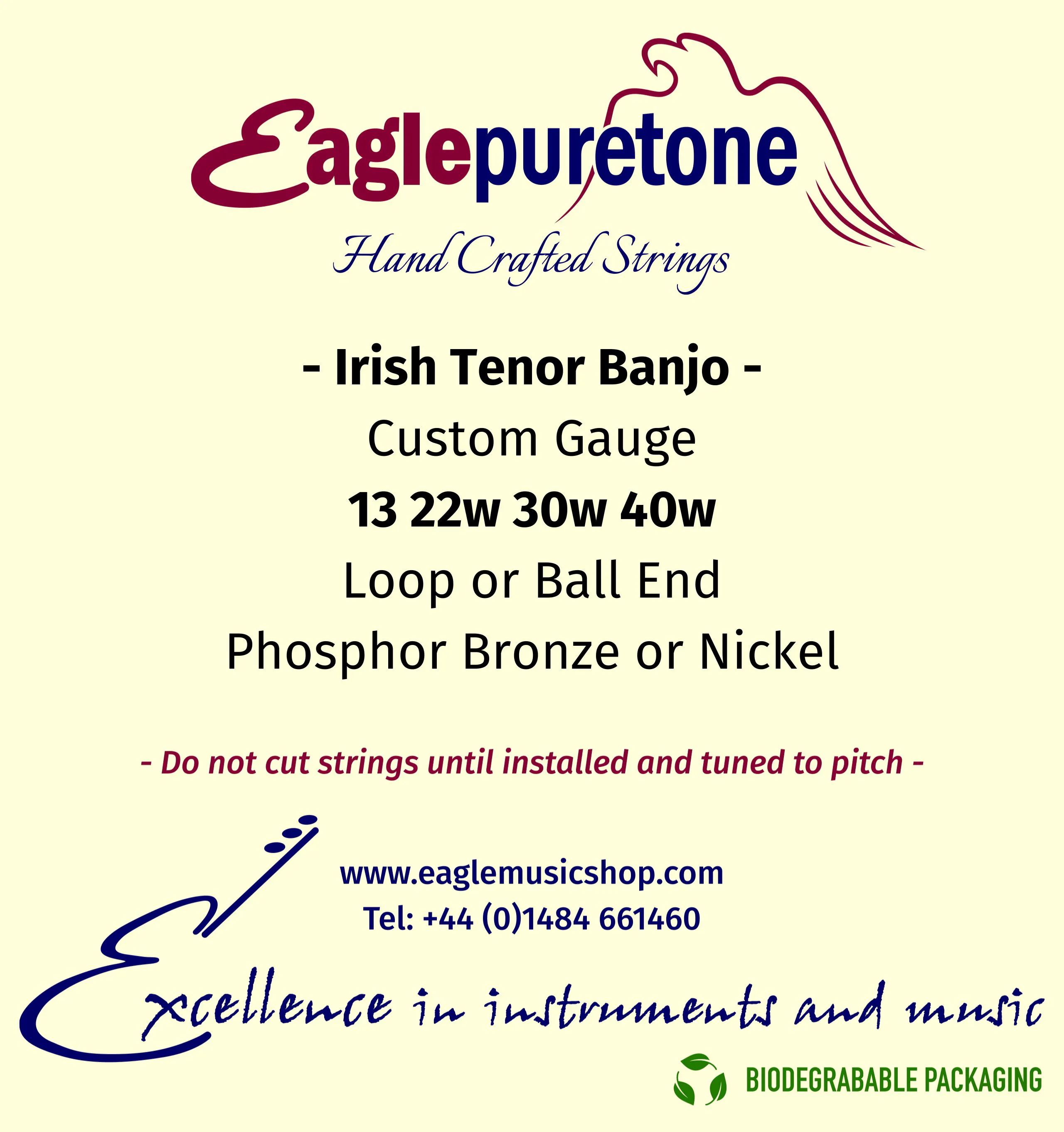 Eagle Puretone Irish Tenor Banjo String Set Heavy Gauge