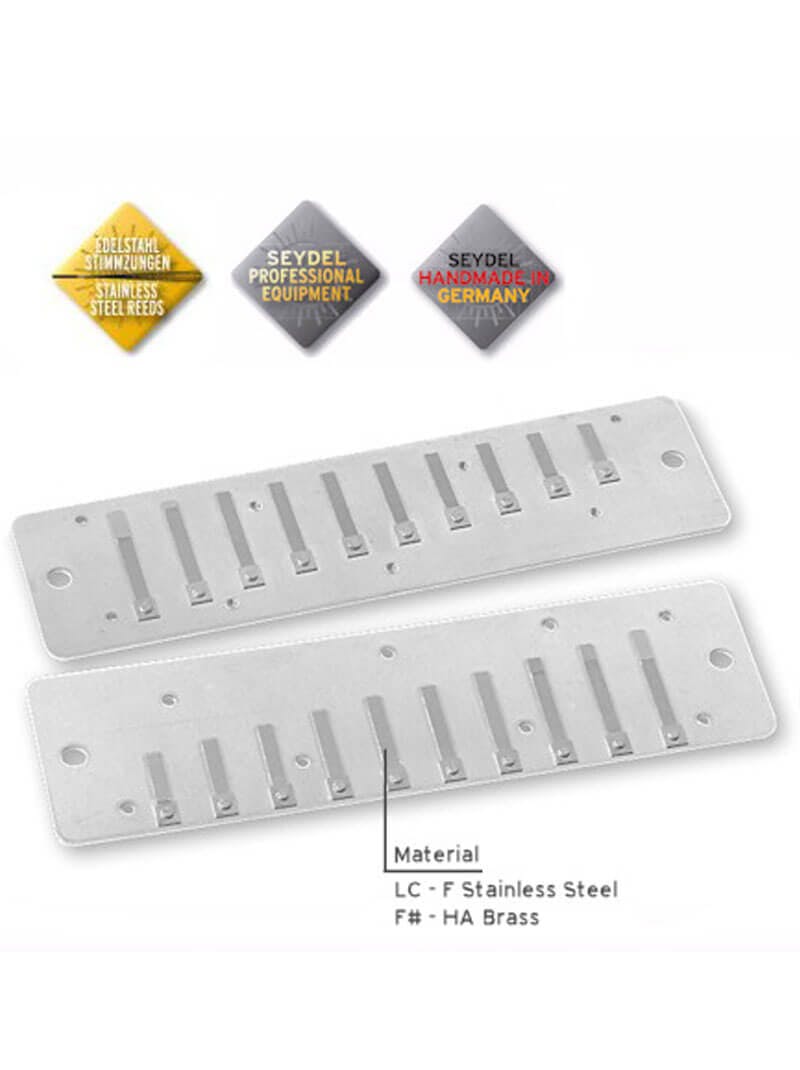 Seydel session steel Replacement Reed Plates set for Paddy Richter Tuning