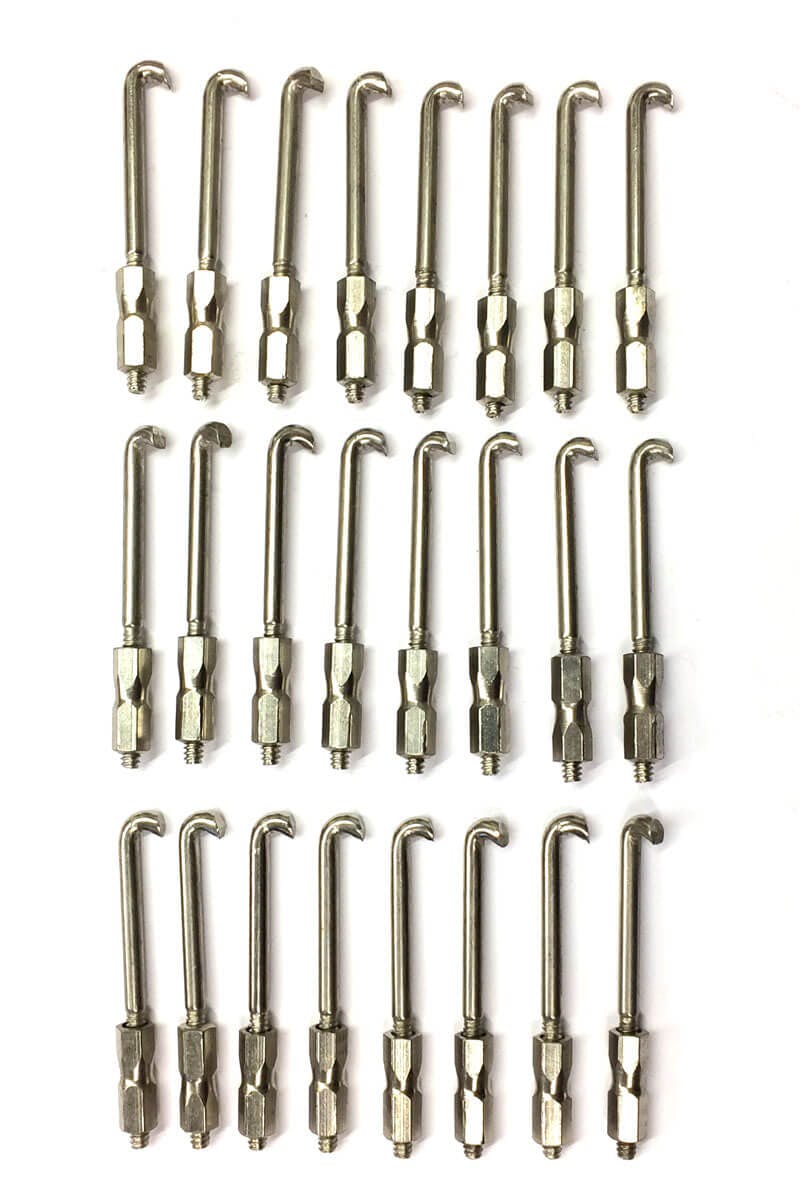 Set of 1930's Style Round Hook and Nuts (1/4 " Hex Nut)