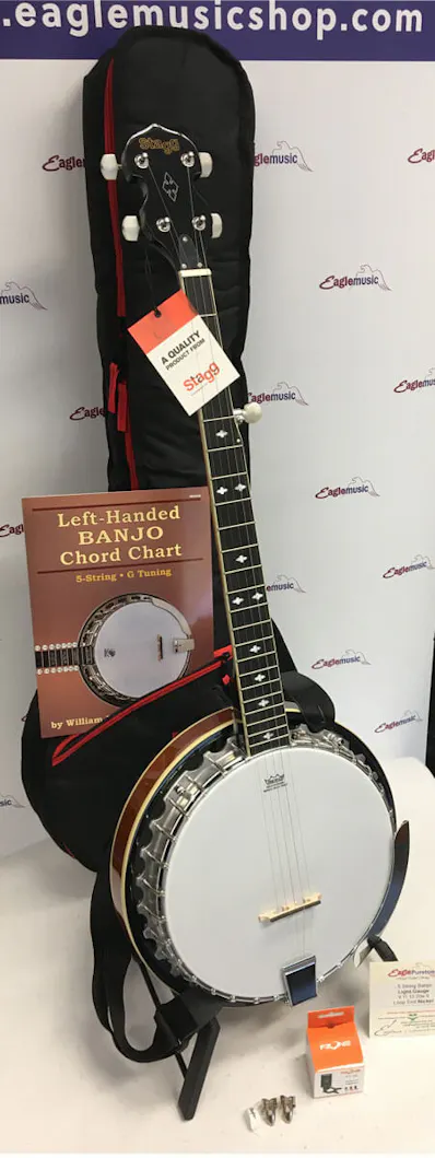 Beginners banjo packs for 4 string, 5 string and 6 string banjos