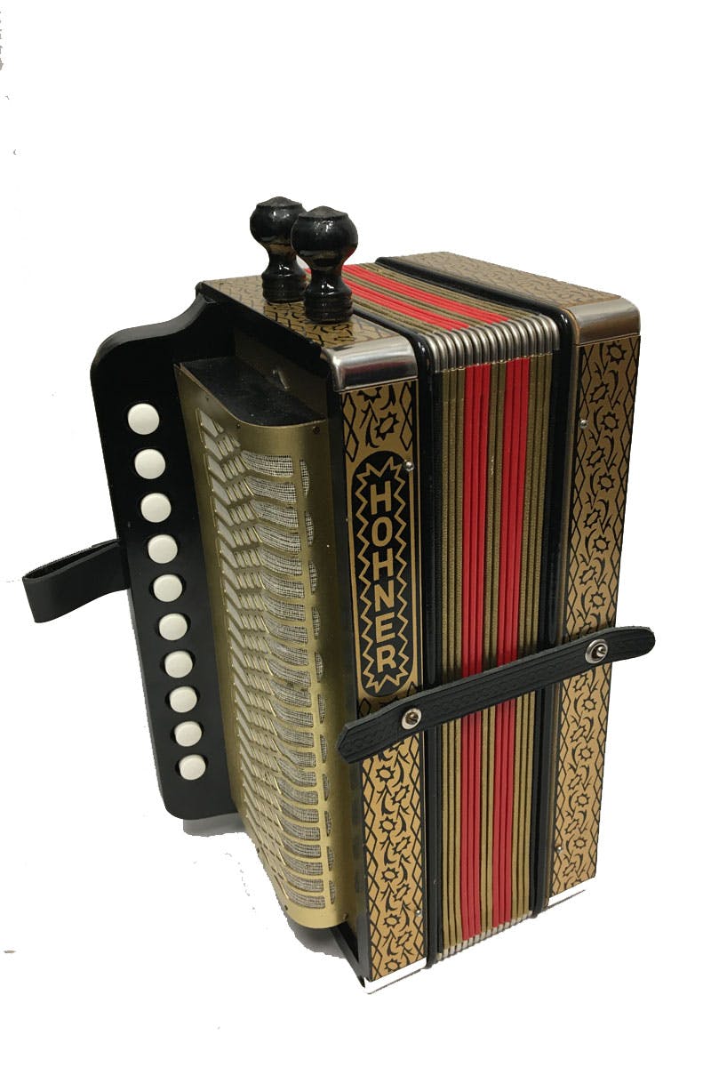 Hohner 1 Row Pokerwork 4 Stop Melodeon in 'D'