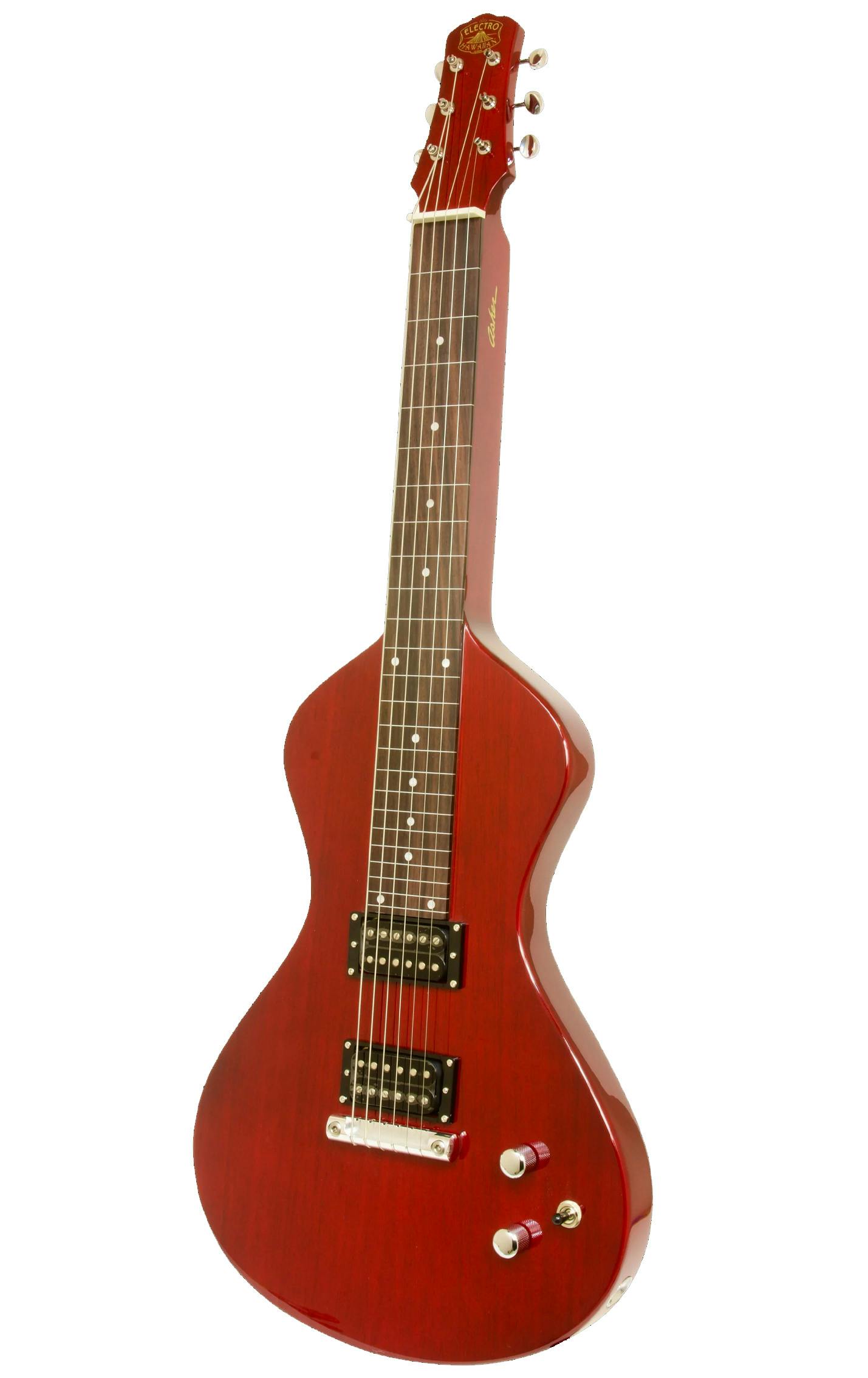 Asher Electro Hawaiian Junior Lap Steel in Trans Cherry Red with Deluxe ...