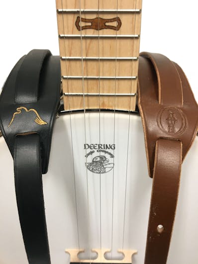 Banjo straps including high quality leather plus budget nylon straps ...